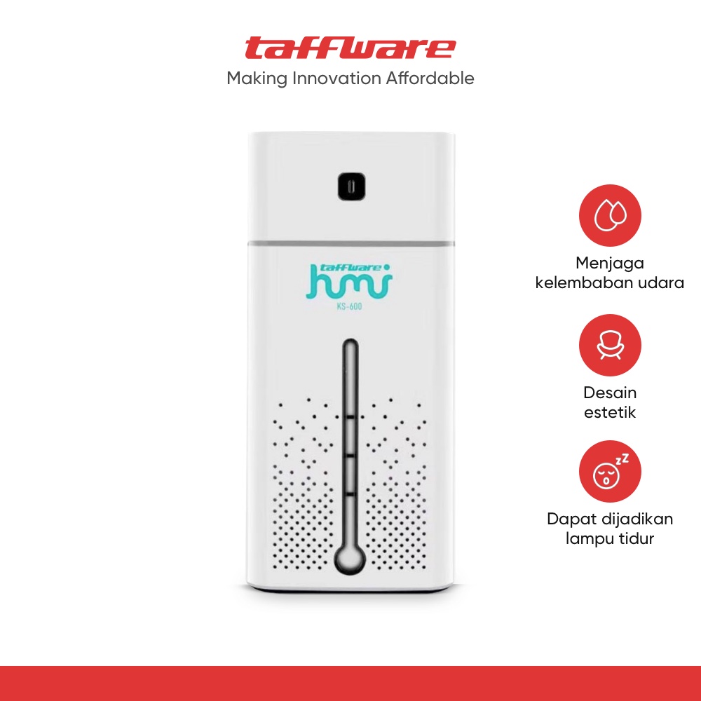 Jual Taffware HUMI Air Humidifier RGB Night Light 1000ml - HUMI KS-600 ...