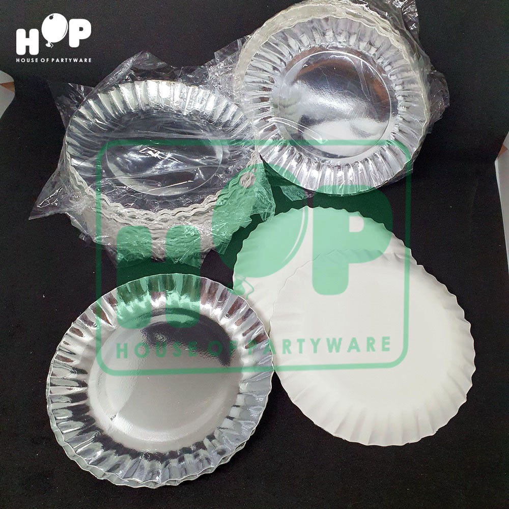 Jual Piring Kue Kertas Bulat Silver Perak / Piring Ultah Pesta | Shopee Indonesia
