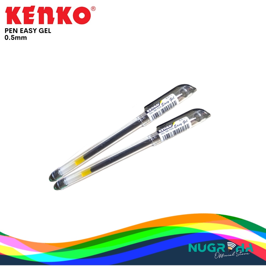 Jual BALLPOINT / PULPEN / PENA KENKO EASY GEL HITAM BIRU | Shopee Indonesia
