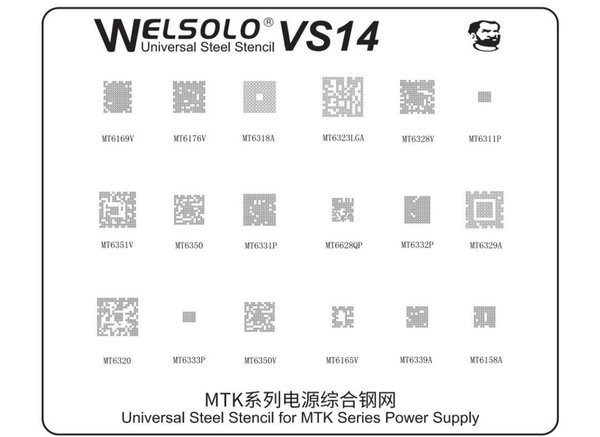 Jual CETAKAN IC WELSOLO VS14 FOR MTK SERIES POWER SUPPLY UNIVESAL STEEL ...