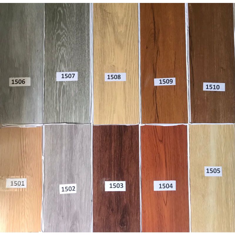 Jual lantai vinyl kayu/vynil lantai ukuran 45.5cm x 15.2cm tebal 2mm | Shopee Indonesia