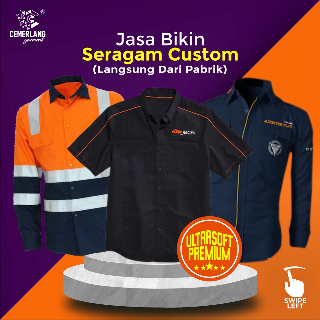 Jual KEMEJA SERAGAM CUSTOM PREMIUM| SERAGAM KANTOR| SERAGAM KERJA ...