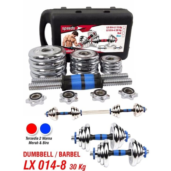 Jual Dumbell York 30kg Chrome / Barbel 30kg / Dumbel Set 30 kg | Shopee ...