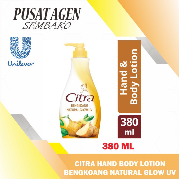 Jual CITRA HAND BODY LOTION BENGKOANG NATURAL GLOW UV 380 ML BENGKUANG PENCERAH KULIT 380ML ...