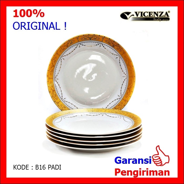 Jual Piring Makan Motif Emas Ceper Piring Keramik Mewah 10.5 Inch 26 Cm ...