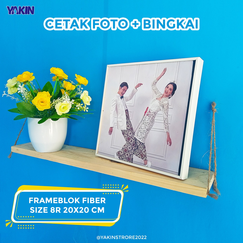 Jual CETAK FOTO BINGKAI 8R 20X20CM LAMINASI FRAME FOTO BLOCK ...