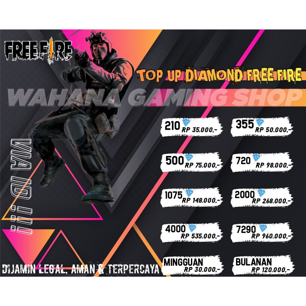 Jual PROMO TOP UP 5 & 20 DIAMOND FREE FIRE PROSES CEPAT | Shopee Indonesia