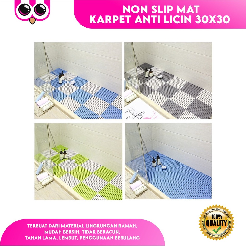 Jual NON SLIP MAT / KARPET ANTI LICIN 30X30 / ALAS KAMAR MANDI ANTI ...