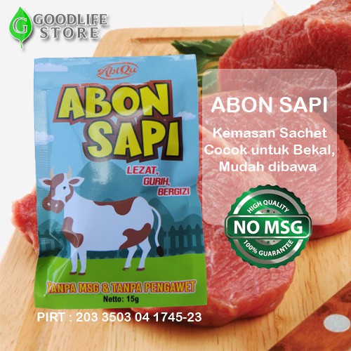 Jual Abon Sapi Abiqu Abon Bayi Kemasan Sachet 15 gram Non MSG MPASI ...