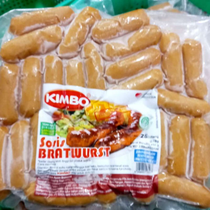 Jual Kimbo Sosis Sapi Bratwurst 450 gr Beef Cocktail Bratwurst Frozen ...
