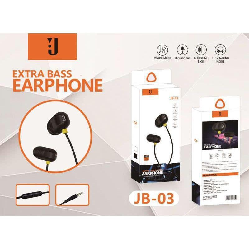 Jual HANDSFREE HF EARPHONE JBL JB-03 EXTRABASS WITH MIC | Shopee Indonesia
