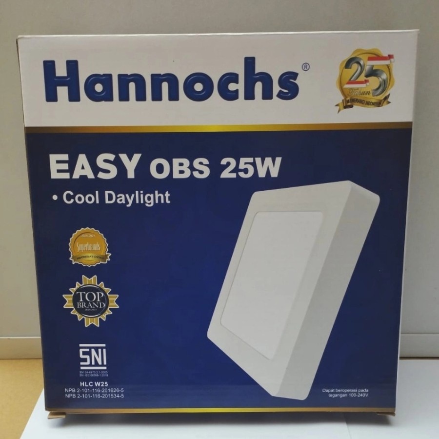Jual Lampu Downlight LED Plafon Hannochs EASY OBS 25W KOTAK OB DITEMPEL OUTBOW | Shopee Indonesia