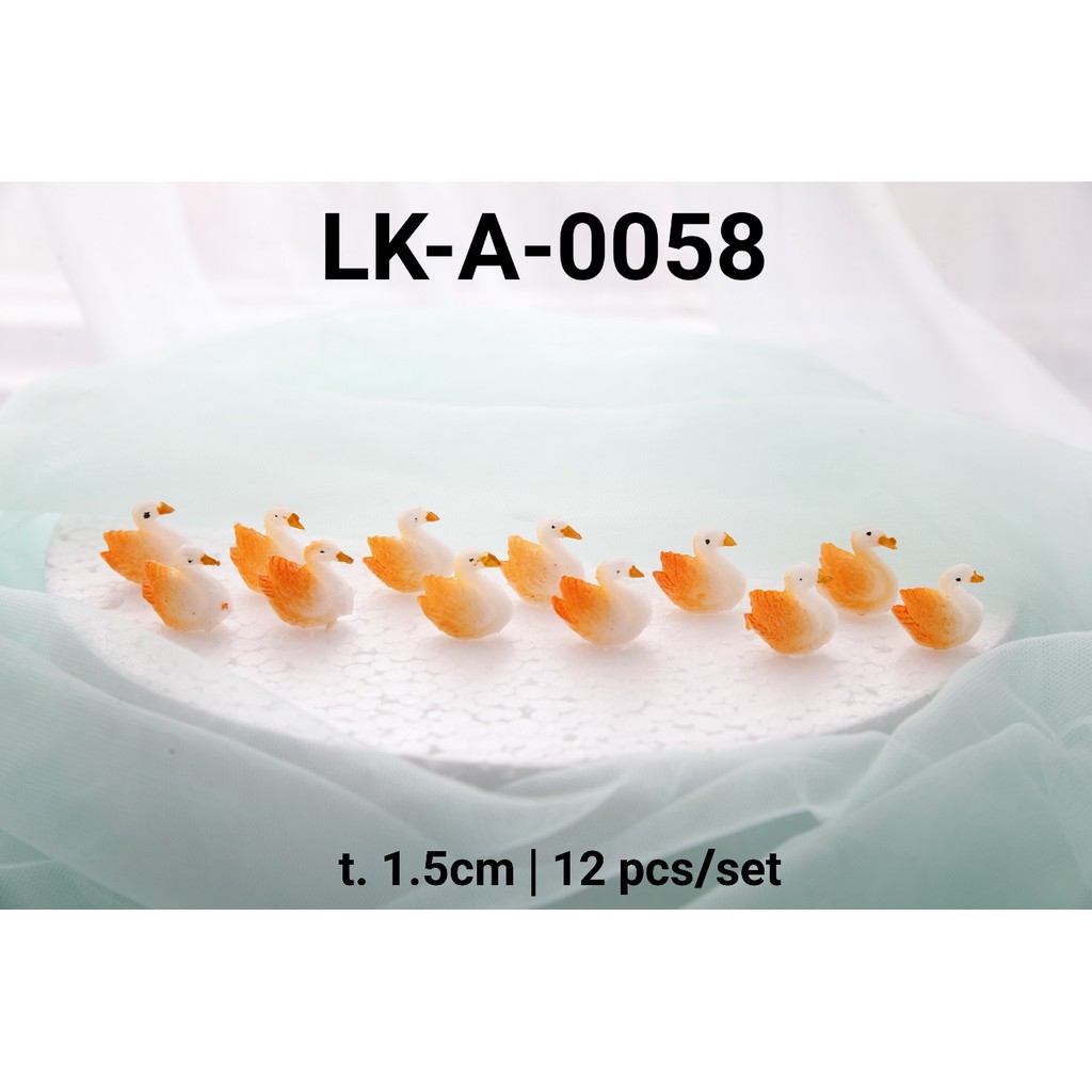 Jual LK-A-0058 Topper mainan kue tart cake lokal burung angsa bebek ...