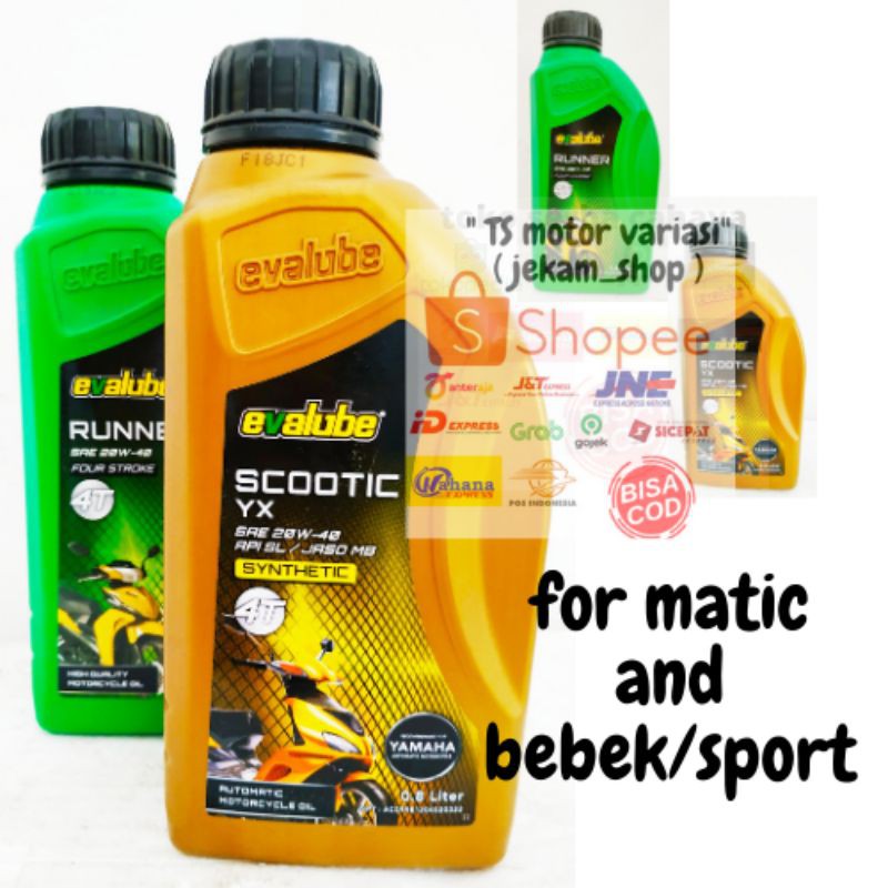 Jual oli evalube runner manual dan scootic matik matic | Shopee Indonesia