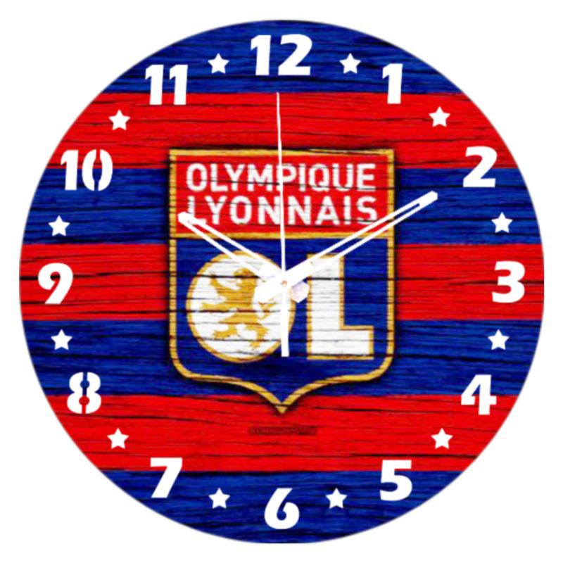 Jual Jam dinding Olympique Lyonnais fc/Diameter:30cm. | Shopee Indonesia