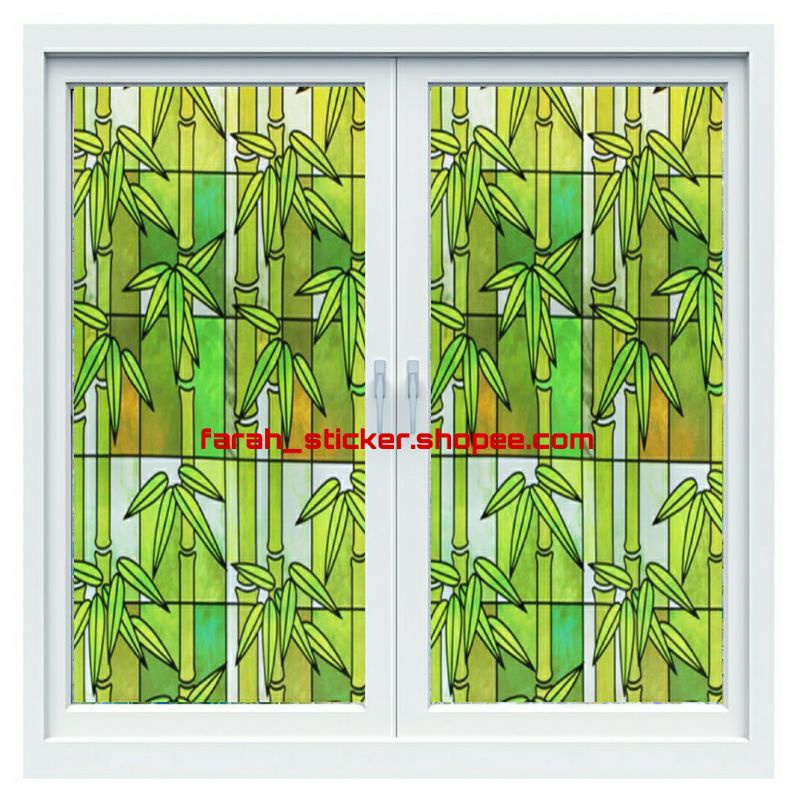 Jual STIKER/STIKER KACA/STIKER KACA JENDELA MOTIF BAMBU WARNA | Shopee ...