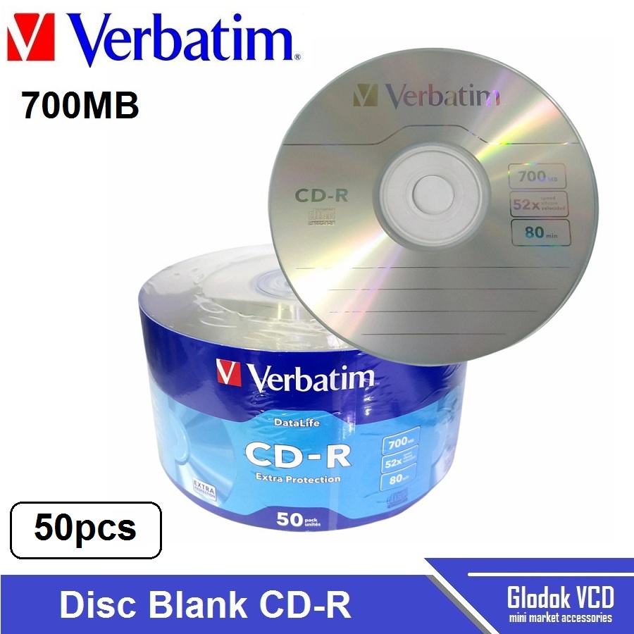Jual Verbatim CD-R 52x CD Kosong Disc Blank isi 50pcs | Shopee Indonesia