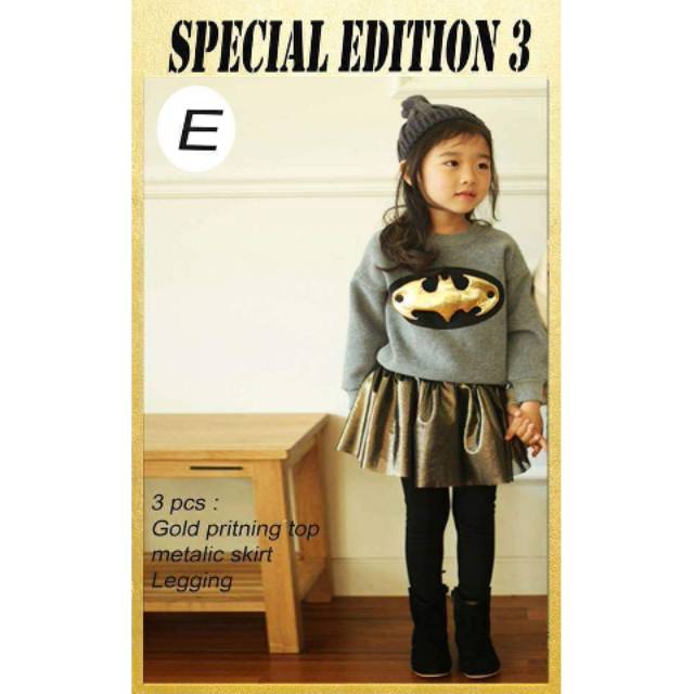 Jual Baju Batman Anak Cewek Impor 3in1 Gleoite Wardrobe | Shopee Indonesia