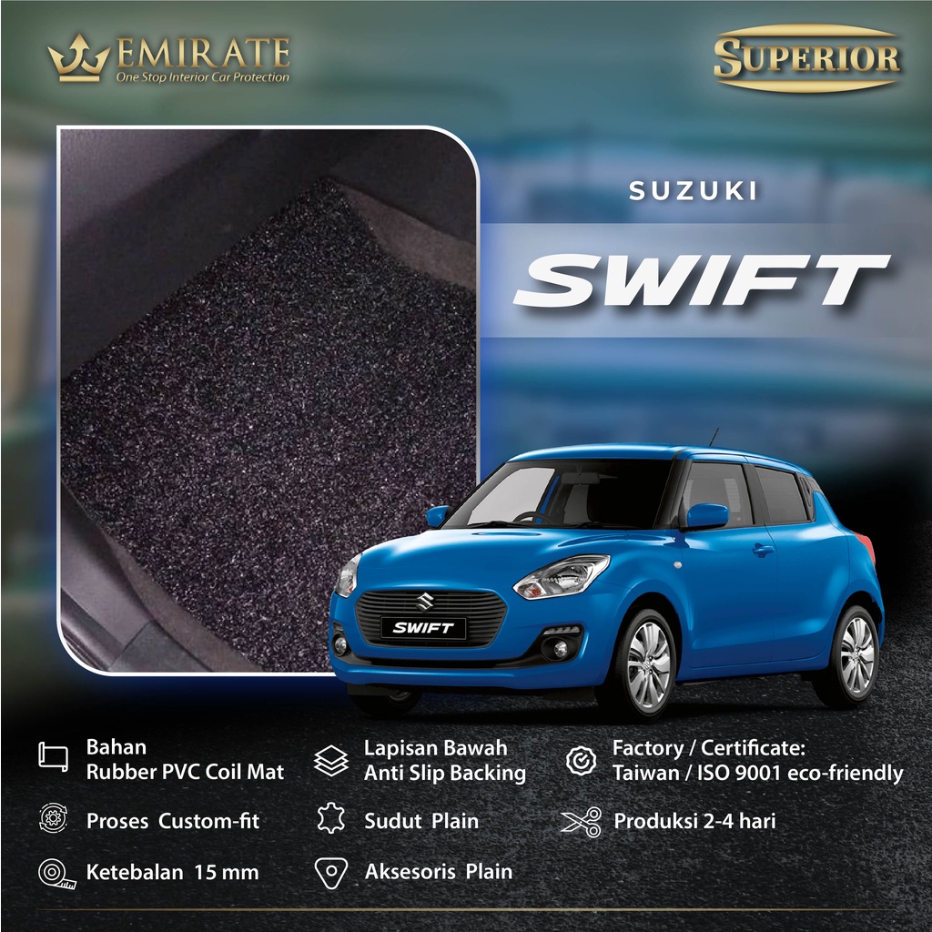 Jual Karpet Mobil Mie Premium PVC Coil Suzuki Swift Fullset (Superior ...