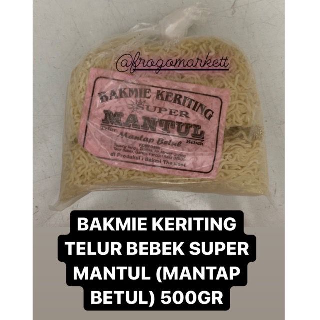 Jual Mantul Mie Ayam Bakmie Keriting Telur Bebek Mie Kecil / Lebar Isi ...