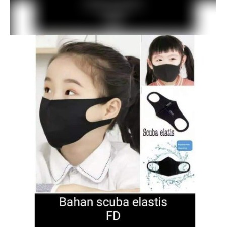 Jual ONSEDA Masker ANAK Kain Bahan Scuba tebal Anti Debu | Shopee Indonesia