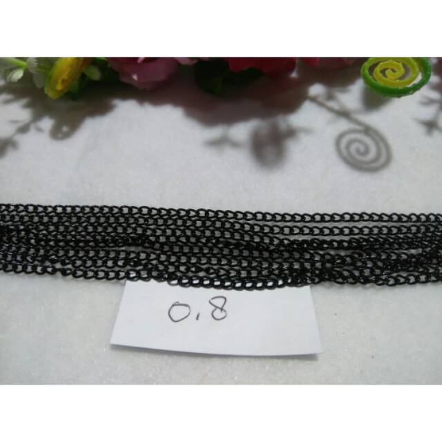 Jual Rantai hitam 0,8 (1meter) | Shopee Indonesia