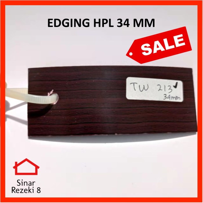 Jual Edging HPL TW 213 34 mm x 2 mm / Coklat Serat Urat Kayu Wood taco ...
