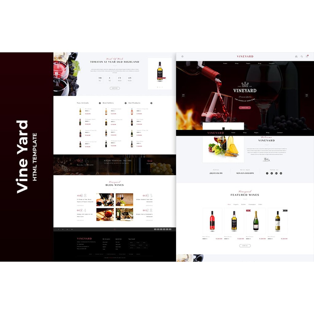 Jual Landing HTML Page - Vine Yard HTML Template | Shopee Indonesia