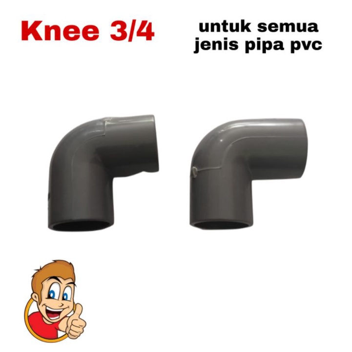 Jual KNEE 3/4 INCHI TRILLIUN -Elbow Keni Bengkok Sambungan Paralon Pipa PVC | Shopee Indonesia