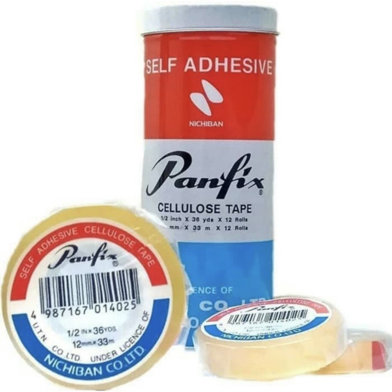 Jual Cellotape / Selotip / Isolasi Panfix 1/2 inch x 36 yard Original ...