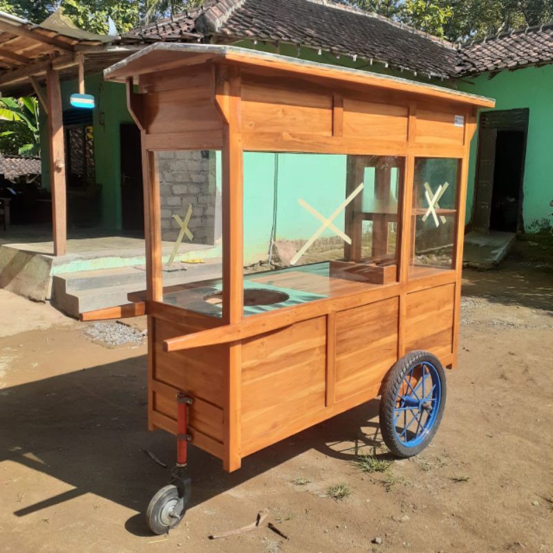 Jual Gerobak Mie Ayam Bakso Roda 3 Custom Full Kaca | Shopee Indonesia