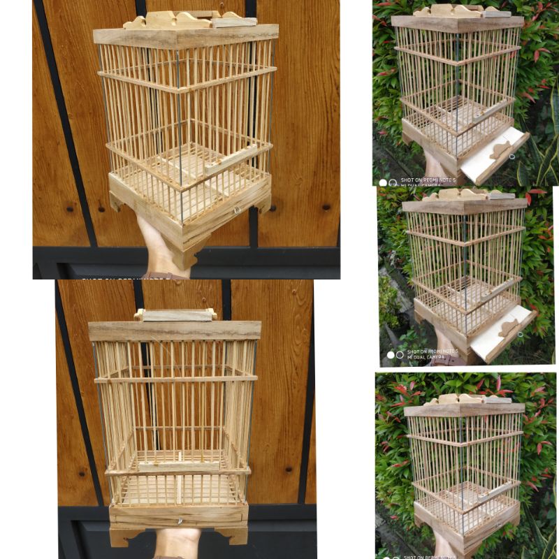 Jual Sangkar Burung Pleci Kayu Jati Kotak Mentahan Kecil Mini | Shopee ...
