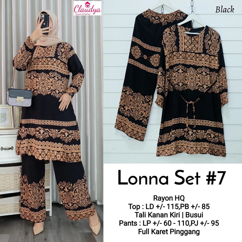 Jual LONNA SET • FLOREN SET / NAILA SETELAN JUMBO LONG TUNIK MOTIF ...