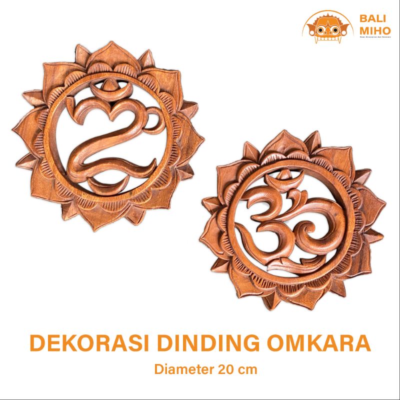 Jual Dekorasi Dinding Omkara dan Omkara Padma 20 cm - Omkara Kayu - Ongkara Kayu- Pajangan ...