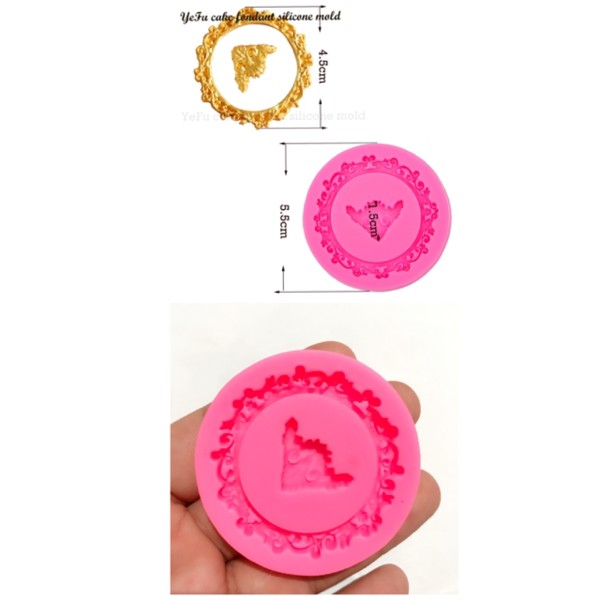 Jual mold bingkai mold frame mol cameo cetakan kue cetakan clay bulat ...