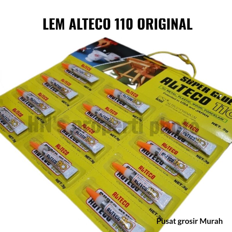 Jual Lem altecho 110 Original super glue Net 3g lem plastik kayu besi ...