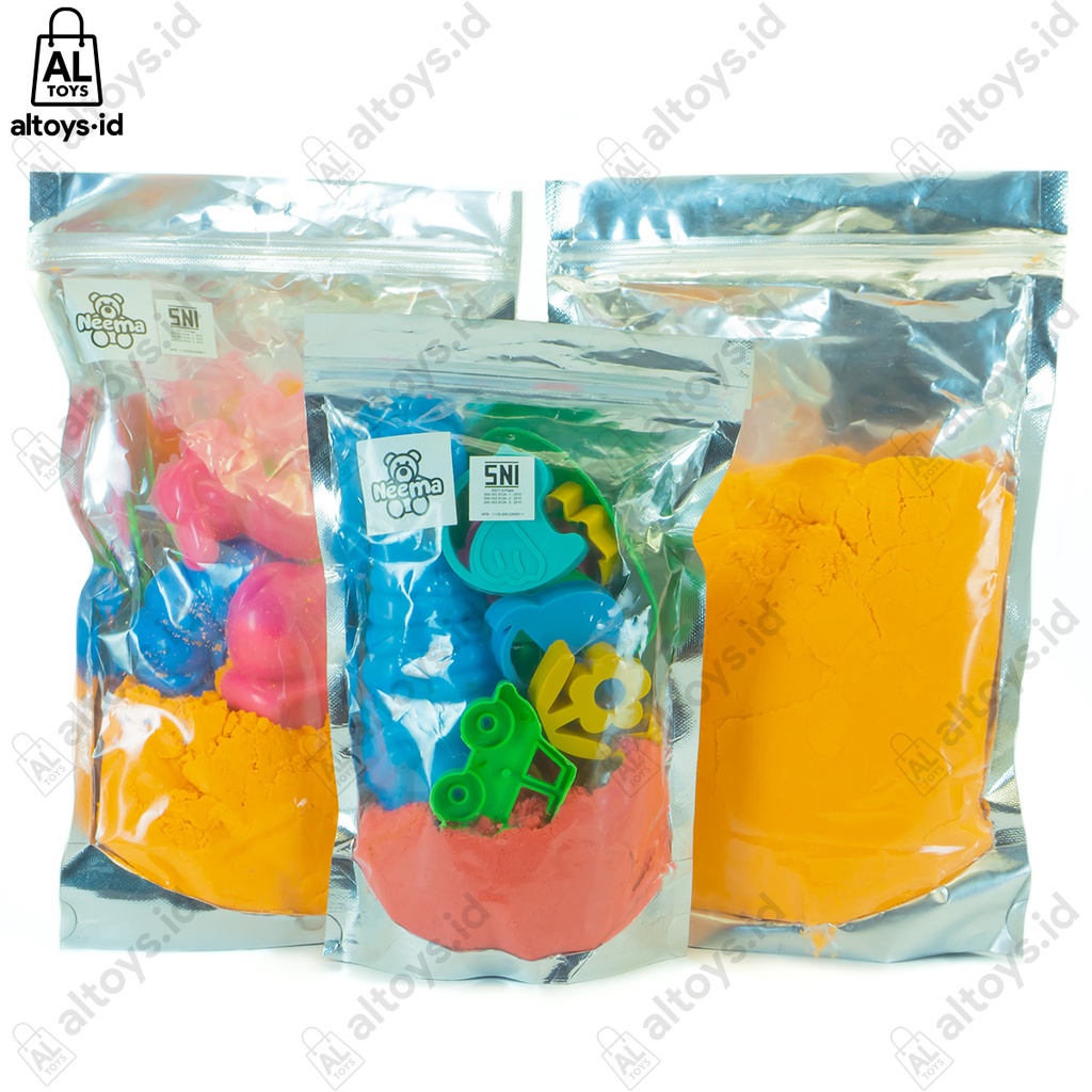 Jual Pasir Ajaib 750 / 500 / 1000 Gram Mainan Cetakan Pasir / Reffile ...