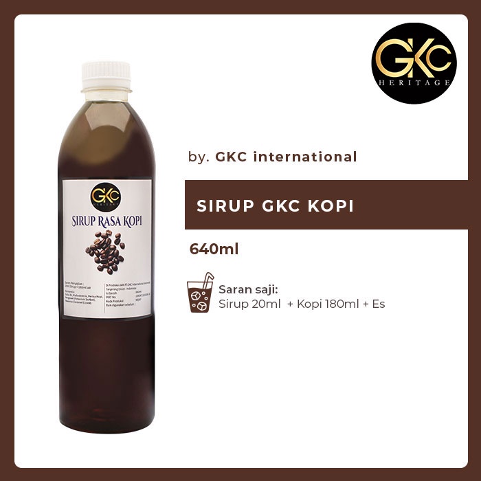 Jual Sirup Minuman GKC "Rasa Kopi" 640ml | Shopee Indonesia