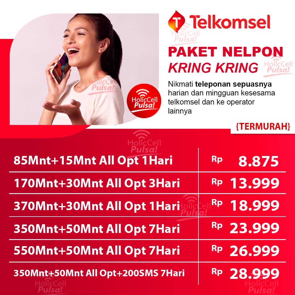 Jual [TERMURAH] PAKET NELPON TELPON TELKOMSEL KRING KRING HARIAN ...