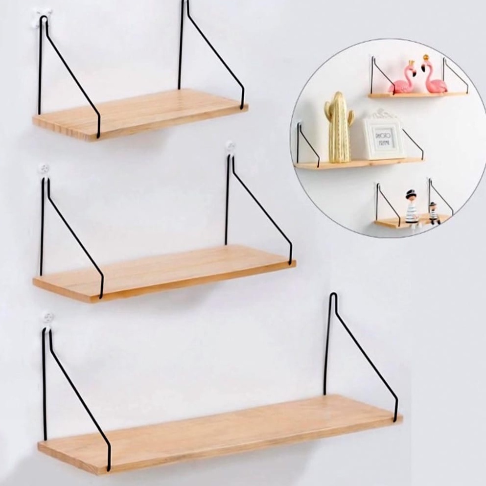 Jual Rak Dinding Tempel Kayu Besi Gantung Rak Dinding Kayu Besi ...