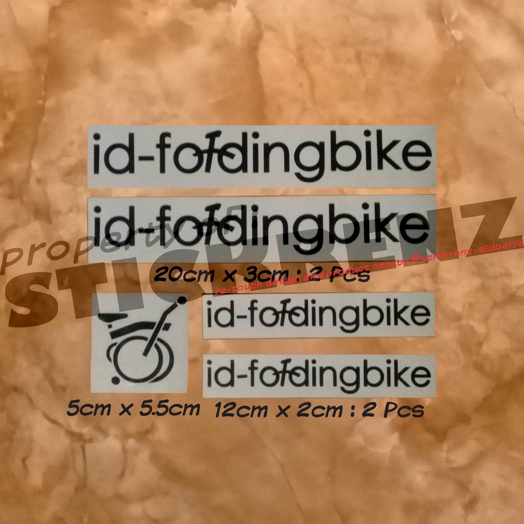 Jual Cutting Sticker Komunitas Sepeda Lipat Id-foldingbike 01 Custom ...