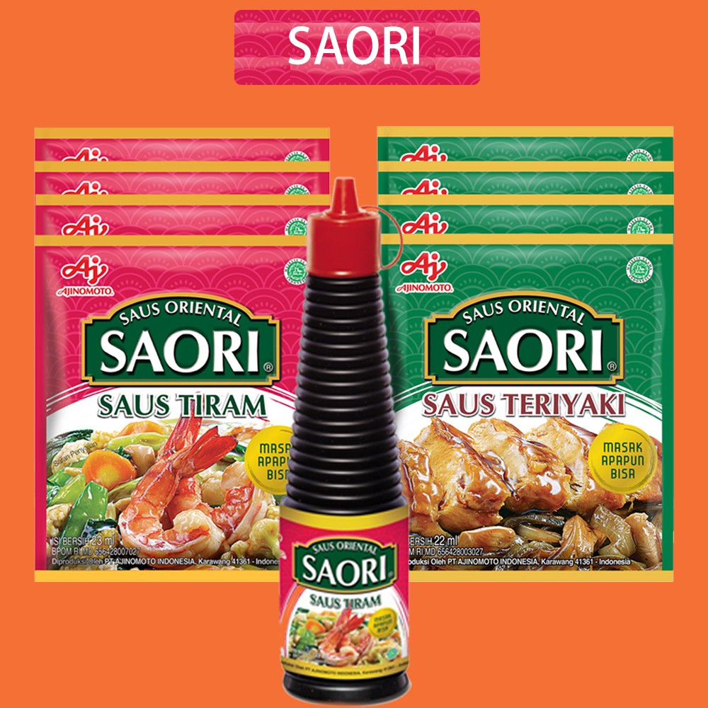 Jual Sauri/Saori Sauce Tiram dan Teriyaki Sachet perenceng 23mlx10 ...