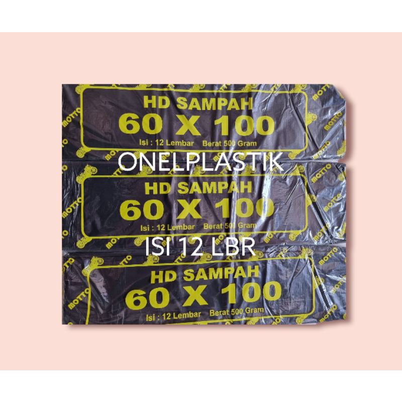 Jual Plastik Hd Sampah / Kantong Plastik Sampah / Trash Bag Hitam 60 x 100 isi 12 lbr | Shopee ...