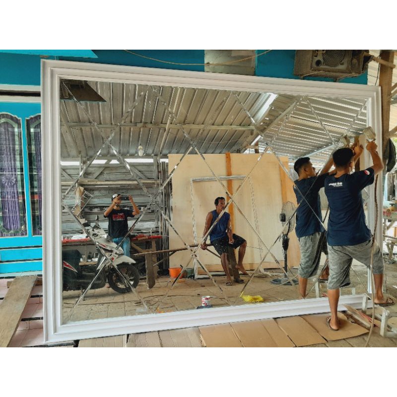 Jual frame kaca bevel silang. | Shopee Indonesia