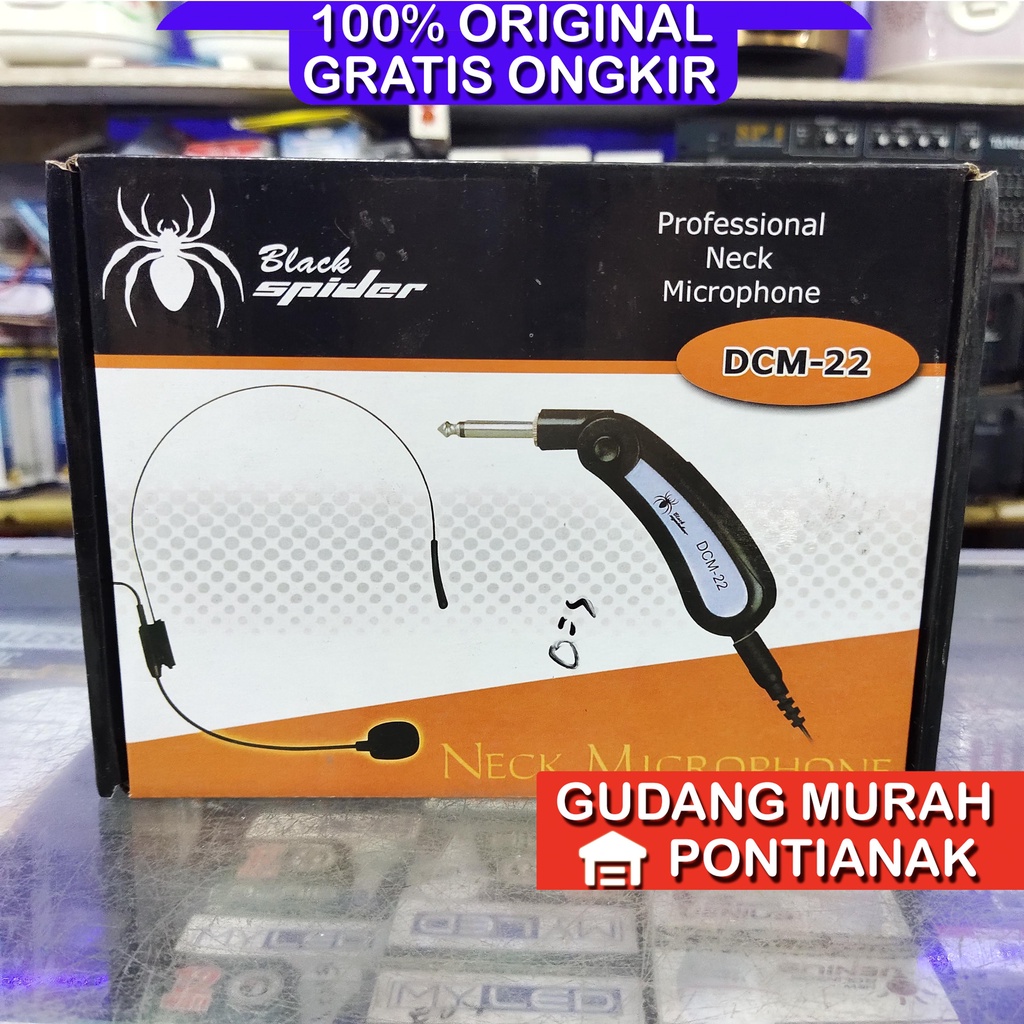 Jual MIC BLACK SPIDER DCM22 MICROPHONE BLACKSPIDER DCM 22 BANDO HEADSET ORI | Shopee Indonesia