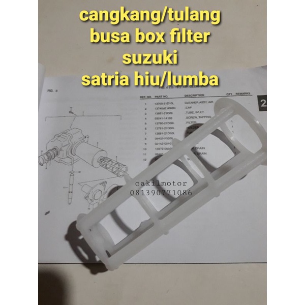 Jual tulang tulangan cangkang busa box bok filter suzuki satria 2t 2tak ...