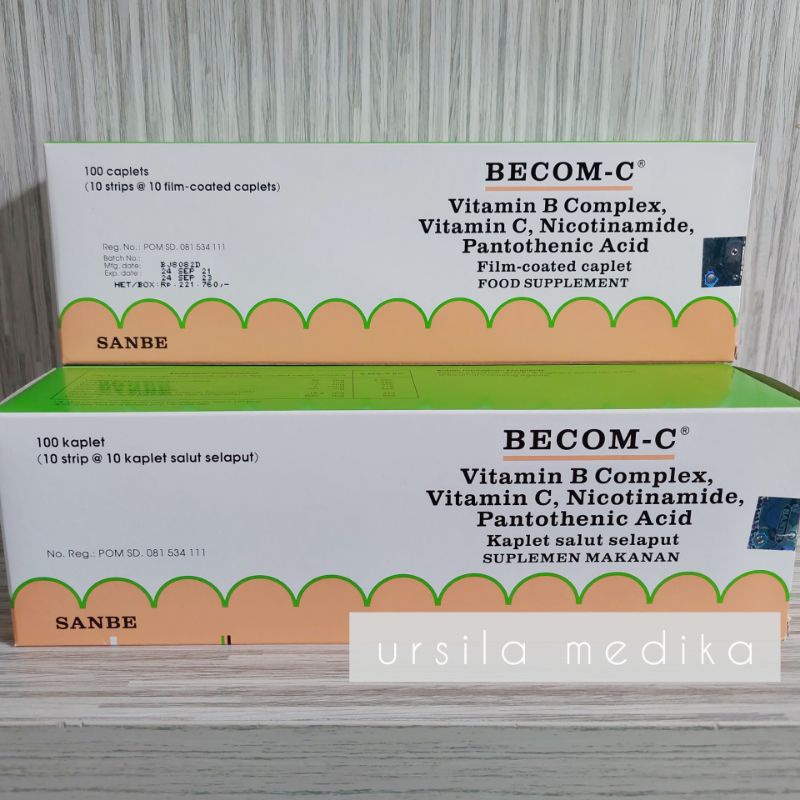 Jual becom c | harga 1 box = 100 tab | original | Shopee Indonesia