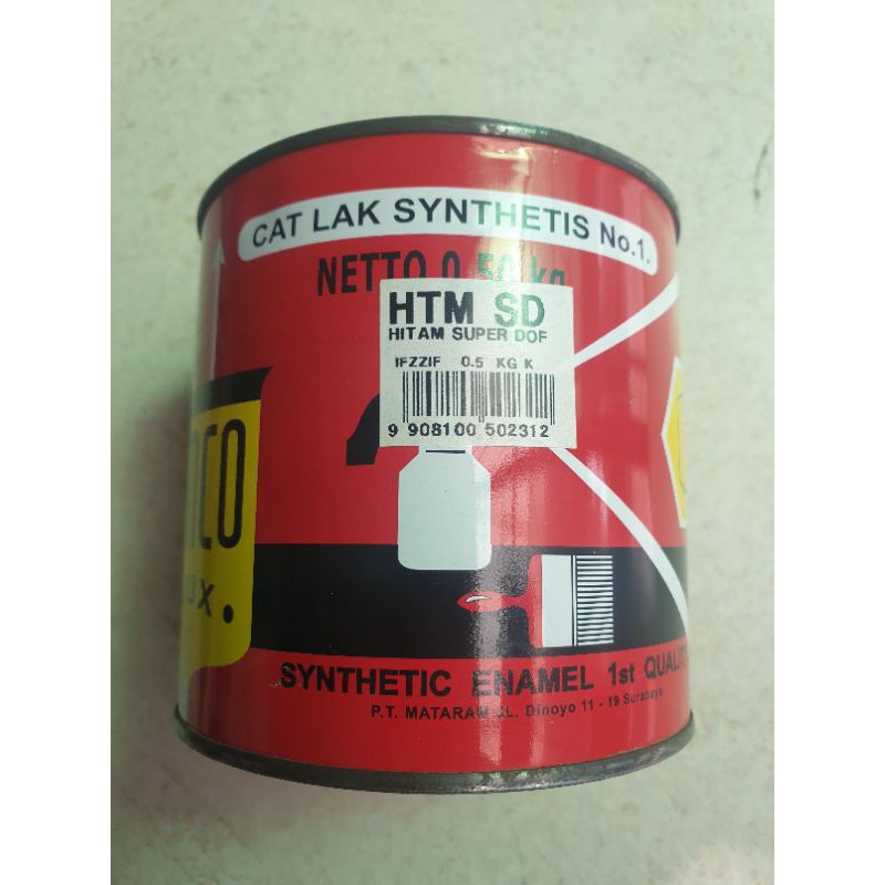 Jual Cat kayu dan besi emco hitam super dof 1/2 kg | Shopee Indonesia