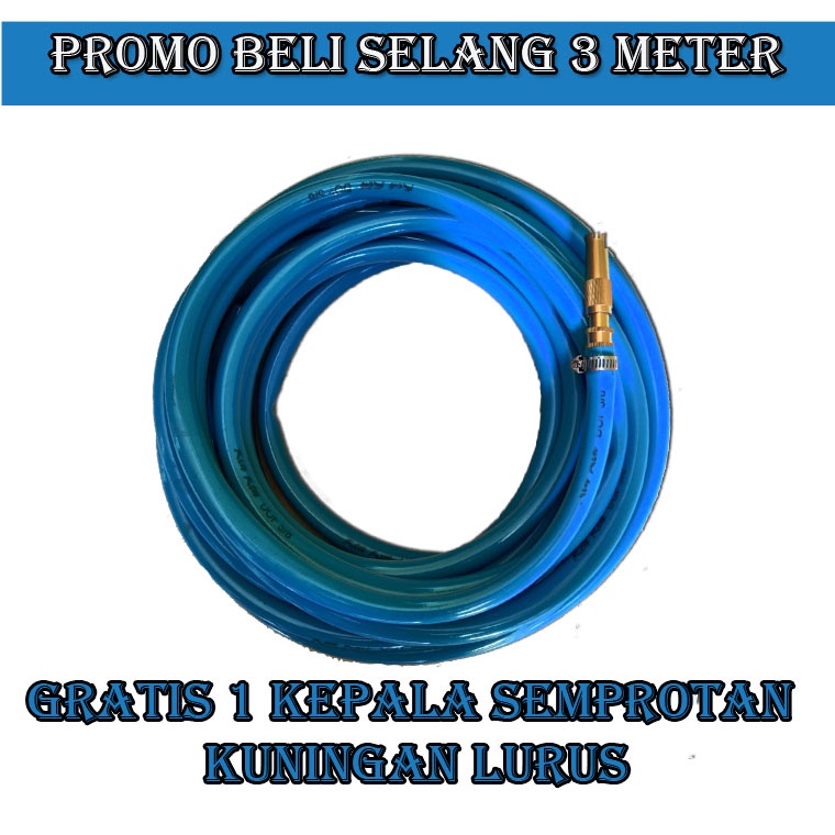 Jual selang air 1/2 inch dop Panjang 3 Meter Plus Semprotan Air Lurus 1 ...