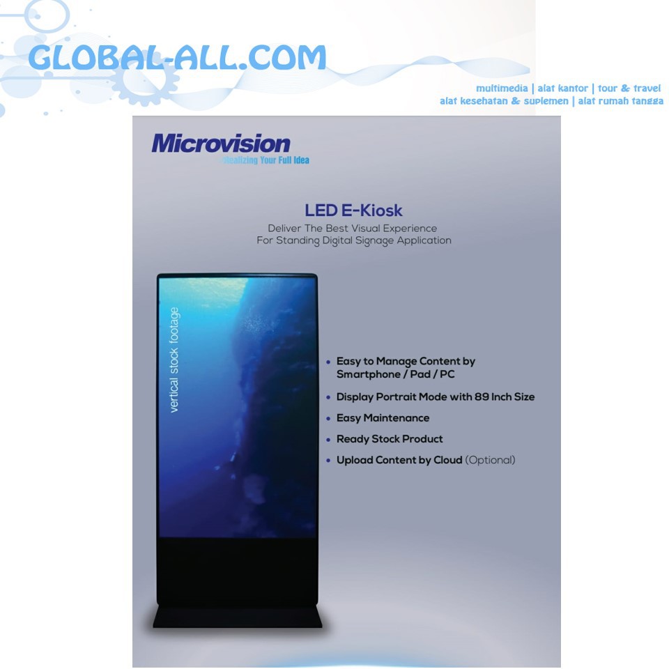 Jual MICROVISION LED E-KIOSK P 2.5 89 INCH STANDING FLOOR | Shopee ...